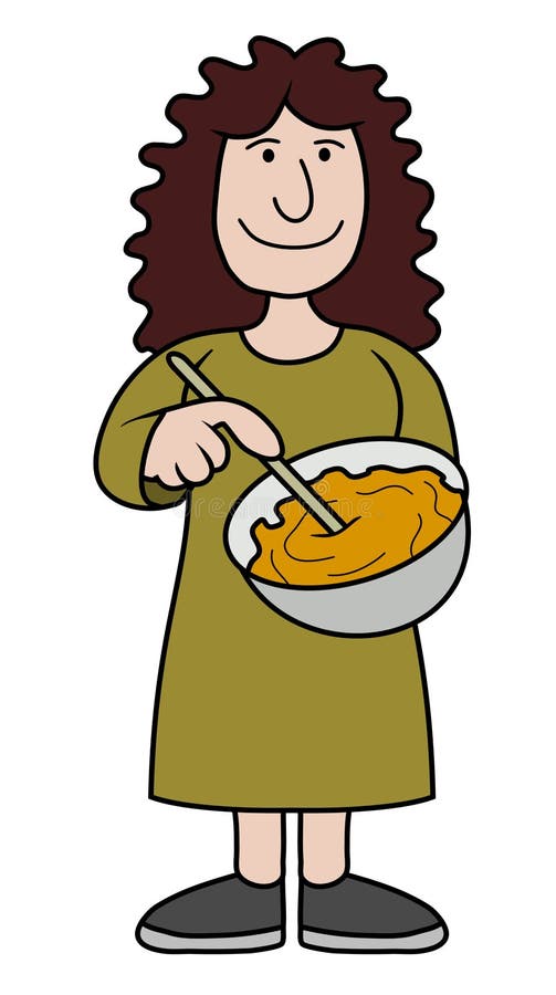 Woman Mixing Bowl Stock Illustrations – 316 Woman Mixing Bowl Stock ...