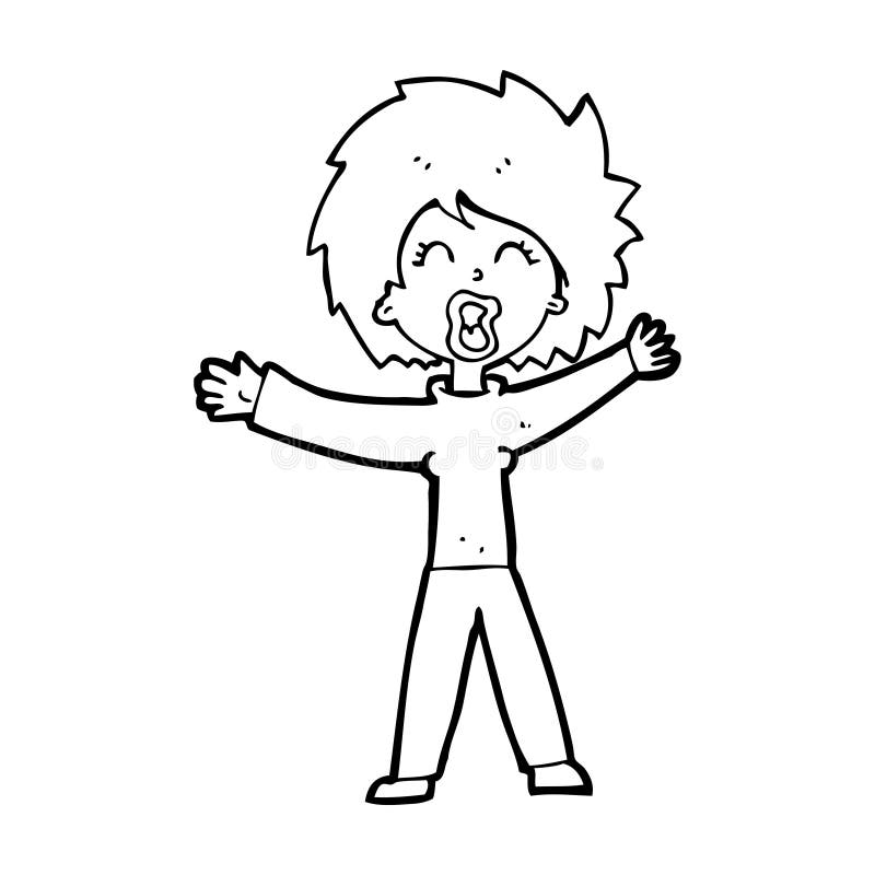 Cartoon woman shouting stock illustration. Illustration of loud - 37029949