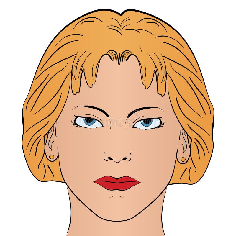 Cartoon Woman Side View Head Pattern Stock Vector - Illustration of ...