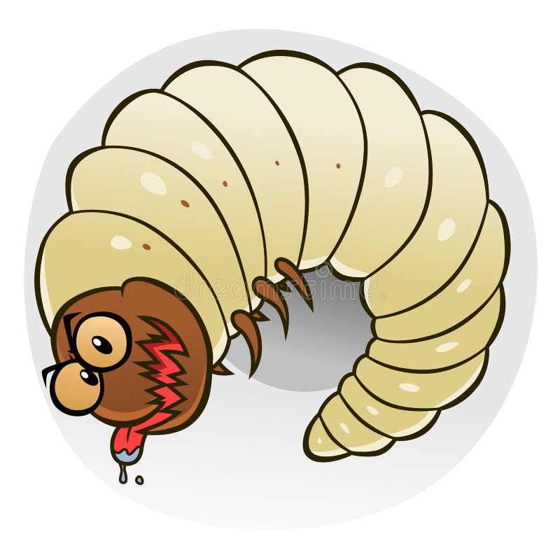 Cartoon Woodworm Destruct Wood Stock Vector - Illustration of ugly ...