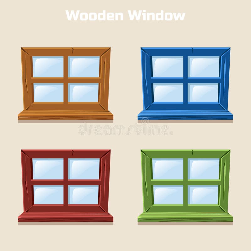 Wood Window Frame Clip Art Stock Illustrations – 148 Wood Window Frame ...