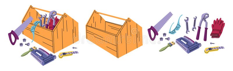 Cartoon Construction Building. Vector Stock Vector - Illustration of ...