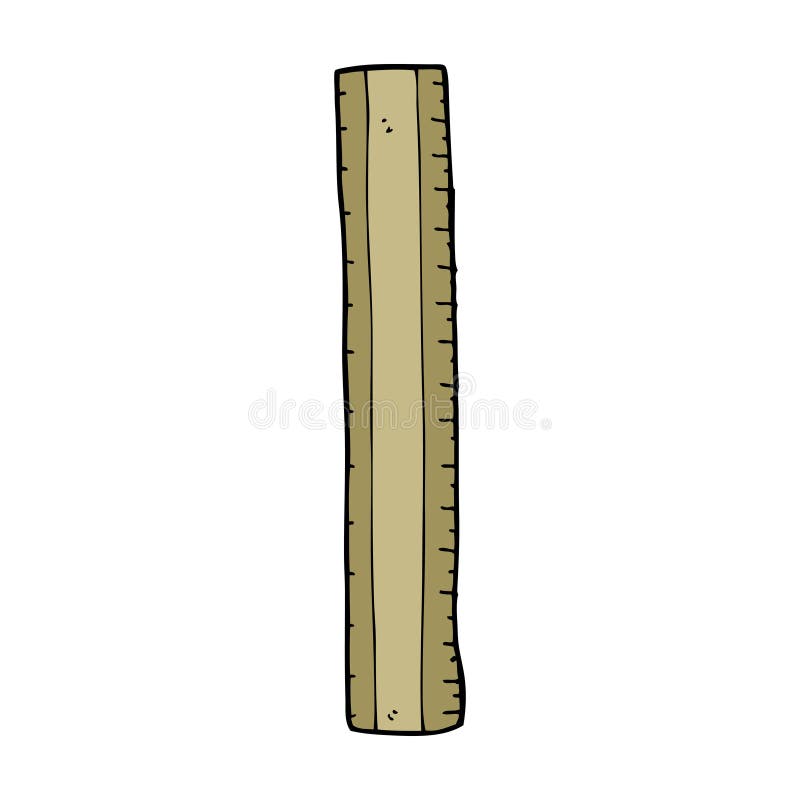 Cartoon wooden ruler stock vector. Illustration of simple - 37012382