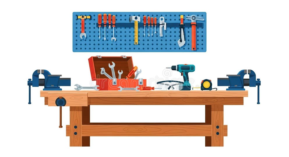 Cartoon Workbench Stock Illustrations – 686 Cartoon Workbench Stock ...