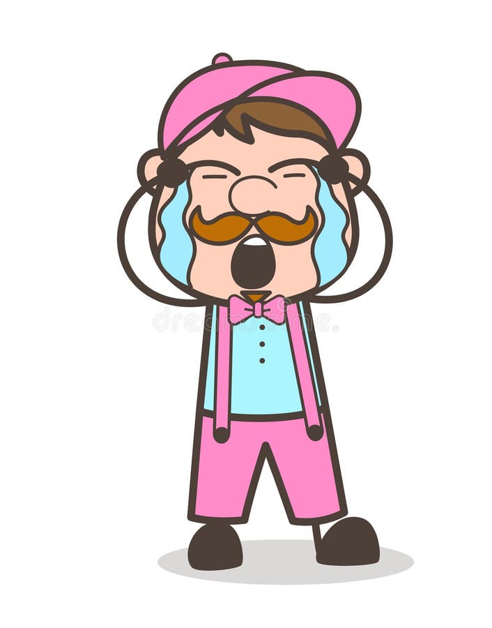 Crying Loudly - Professional Cartoon Doctor Vector Illustration Stock ...