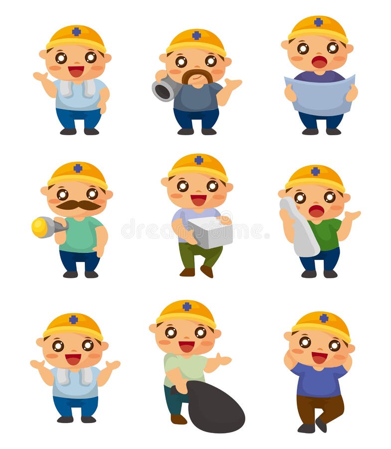 240+ Cartoon worker icon Free Stock Photos - StockFreeImages