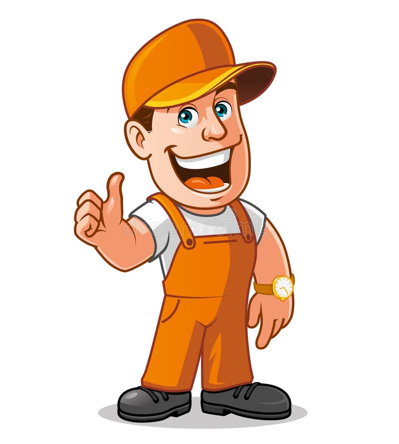 Cartoon worker icon stock vector. Illustration of character - 18030101