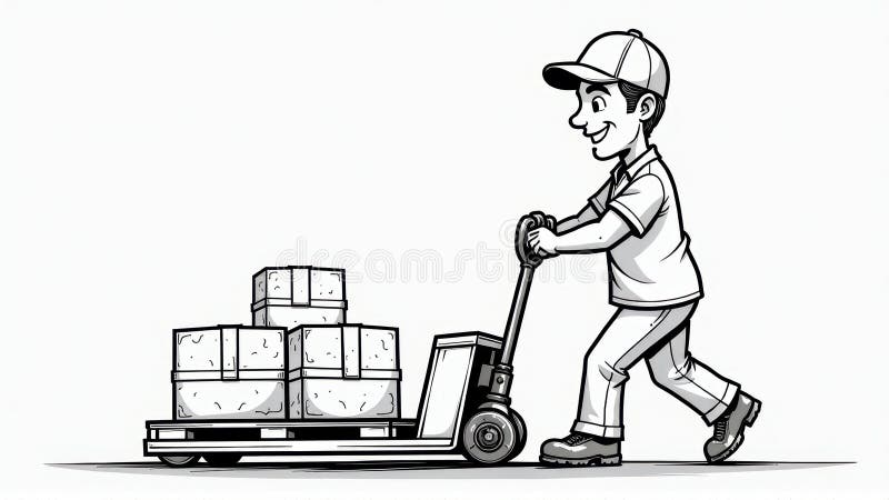 Cartoon Worker Carrying Boxes Stock Illustrations – 692 Cartoon Worker ...