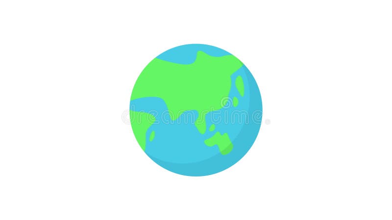 Cartoon World Revolves Around Itself the Movement of the Globe Helps ...