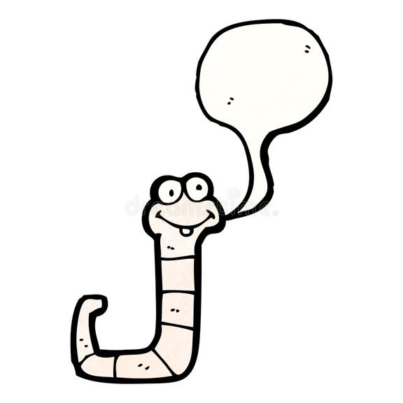 Cartoon worm stock vector. Illustration of drawn, speaking - 38049778