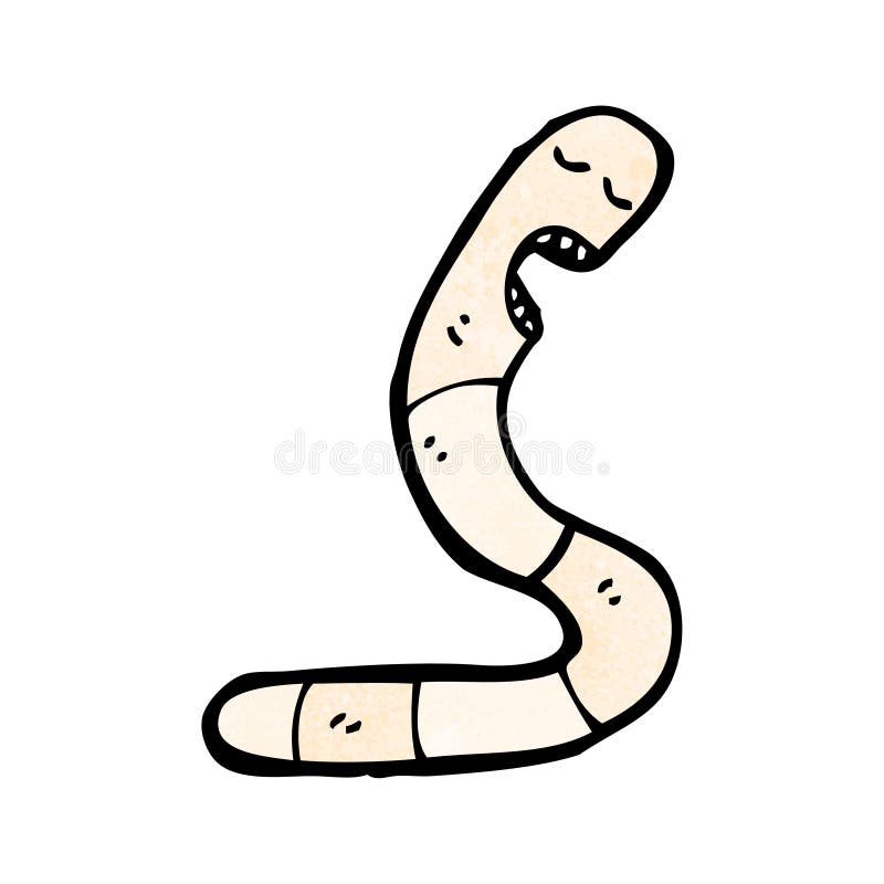 Cartoon worm stock vector. Illustration of retro, earthworm - 38057821