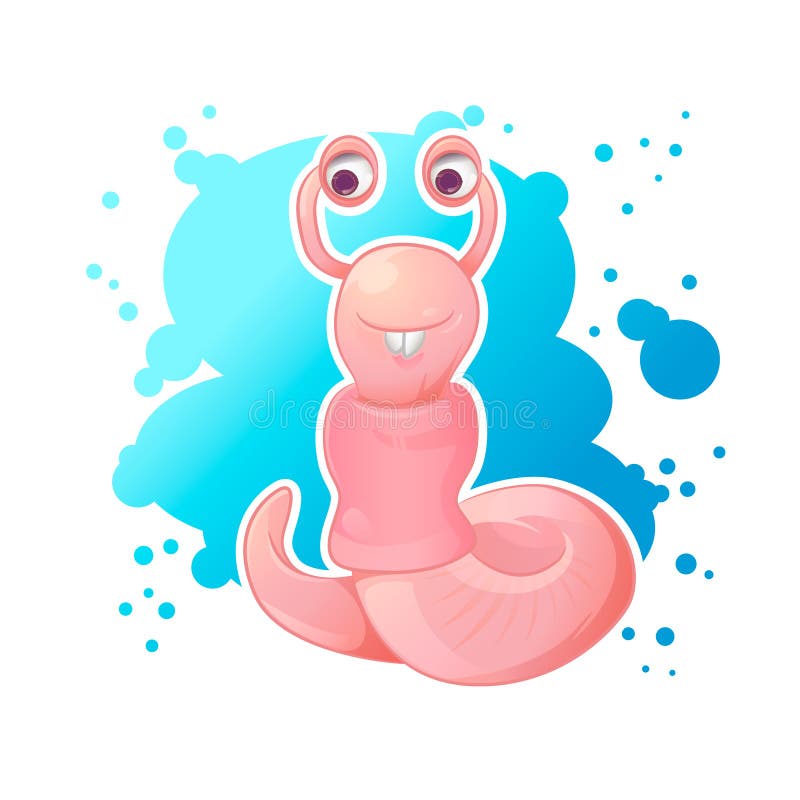 Cartoon Worm. stock illustration. Illustration of drawn - 32339546
