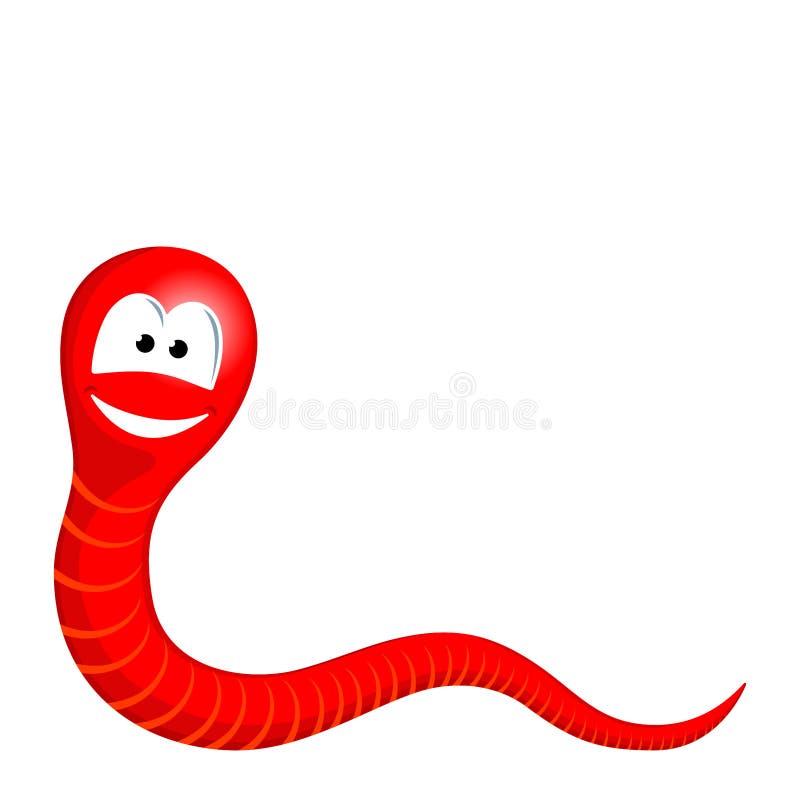 Cartoon worm smiling stock illustration. Illustration of cute - 150985567