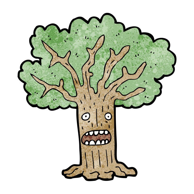 Cartoon worried tree stock vector. Illustration of quirky - 38066142