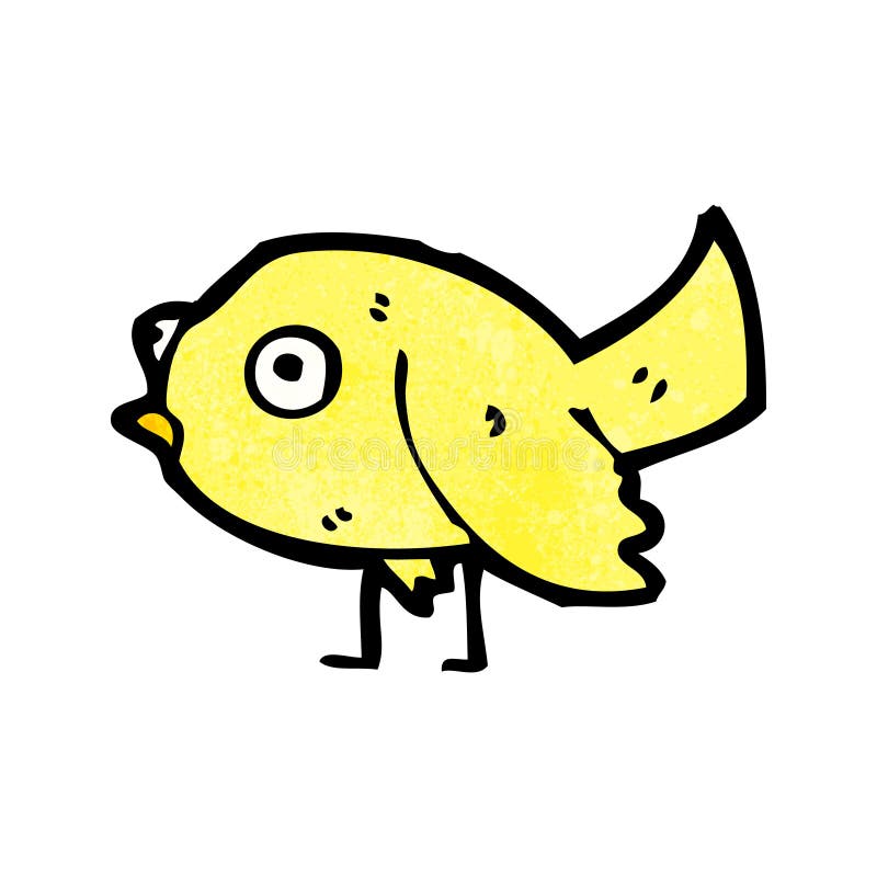 Cartoon yellow bird stock vector. Illustration of drawing - 38029388