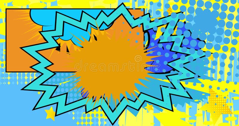 Cartoon Yellow and Blue Background Animation, Comic Book Backdrop Video ...
