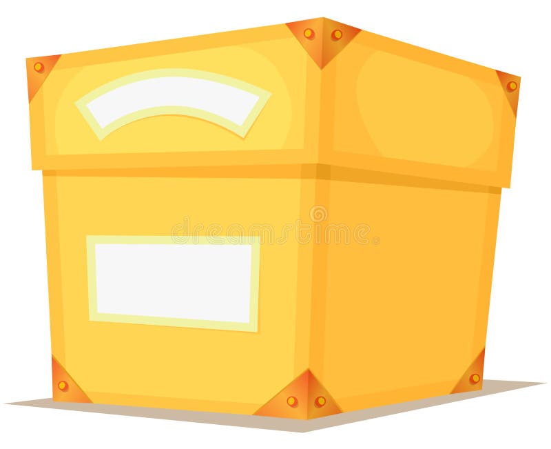 Cartoon Yellow Box stock vector. Illustration of holidays - 26736270