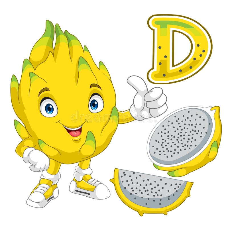 Cartoon Yellow Dragon Fruit Giving a Thumb Up Stock Vector ...