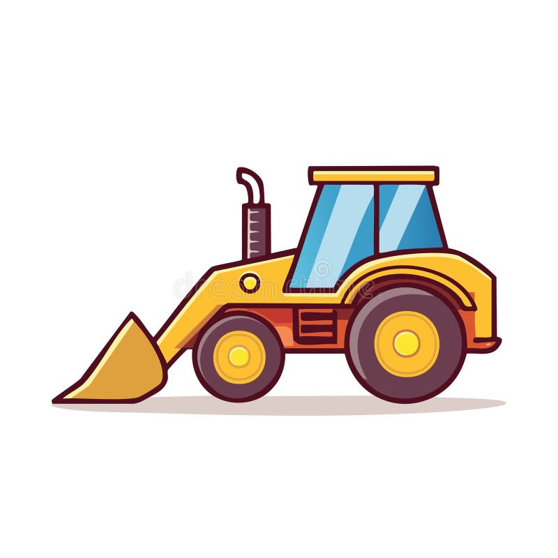 Cartoon Front End Loader Stock Illustrations – 157 Cartoon Front End ...