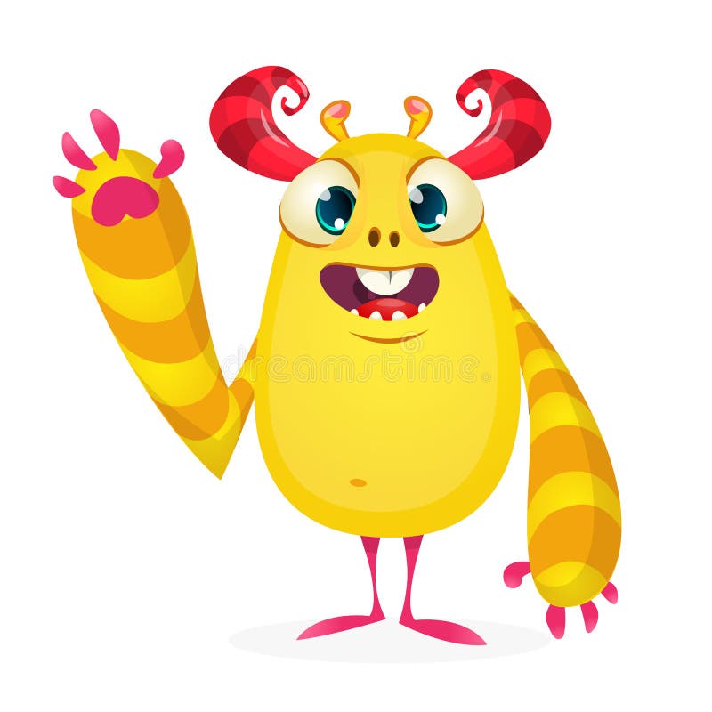 Cartoon Yellow Monster. Vector Illustration. Stock Vector ...