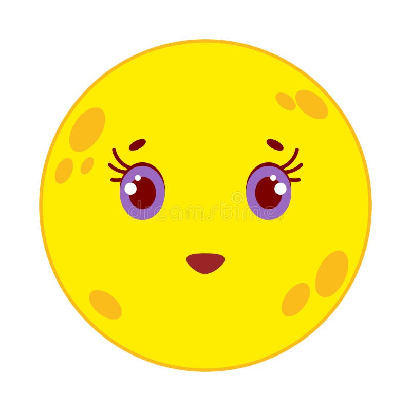 Smiling Moon Cartoon stock illustration. Illustration of colorful ...