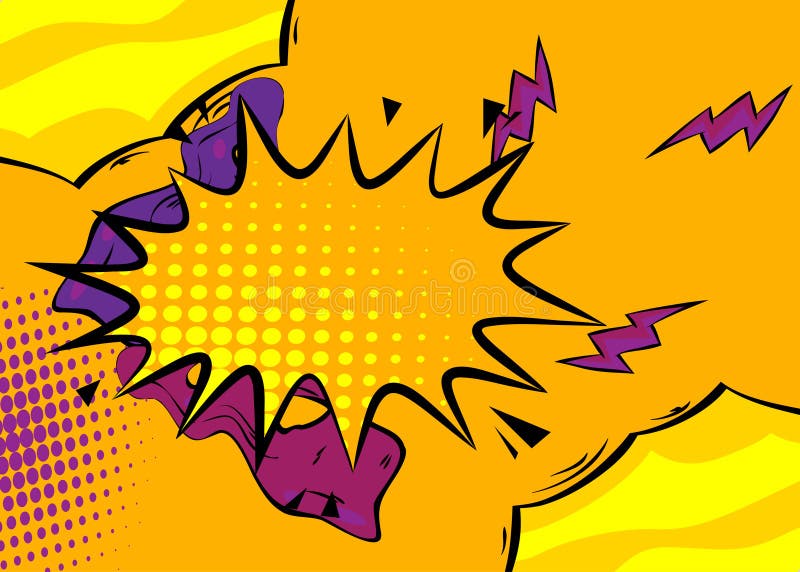 Cartoon Yellow and Purple Background, Comic Book Backdrop. Retro Comics ...