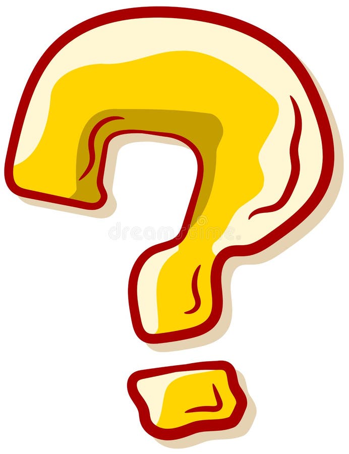 Cartoon Yellow Question Mark. Vector Icon. Stock Vector - Illustration ...