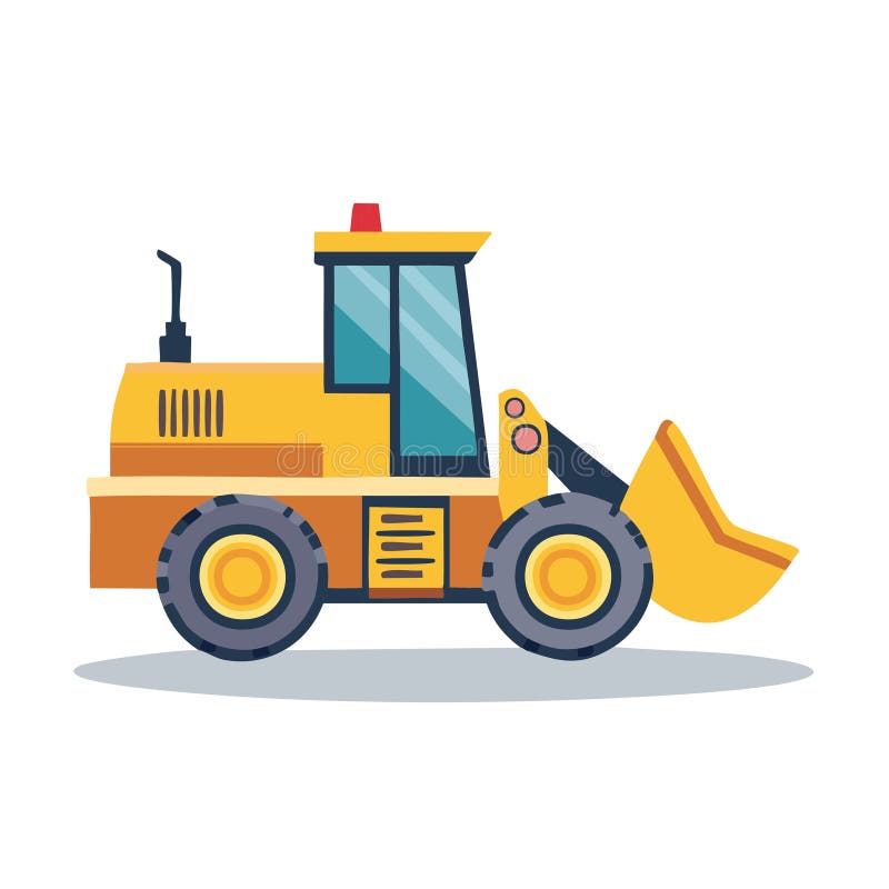 Yellow Wheel Loader Cartoon Illustration. Stock Illustration ...