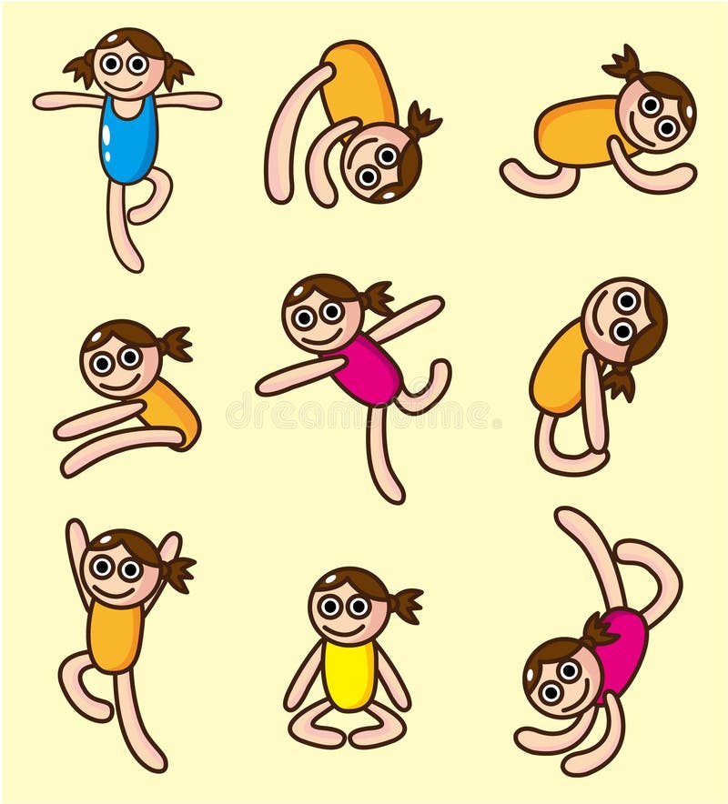 Cartoon yoga icon stock vector. Illustration of cartoon - 18520603