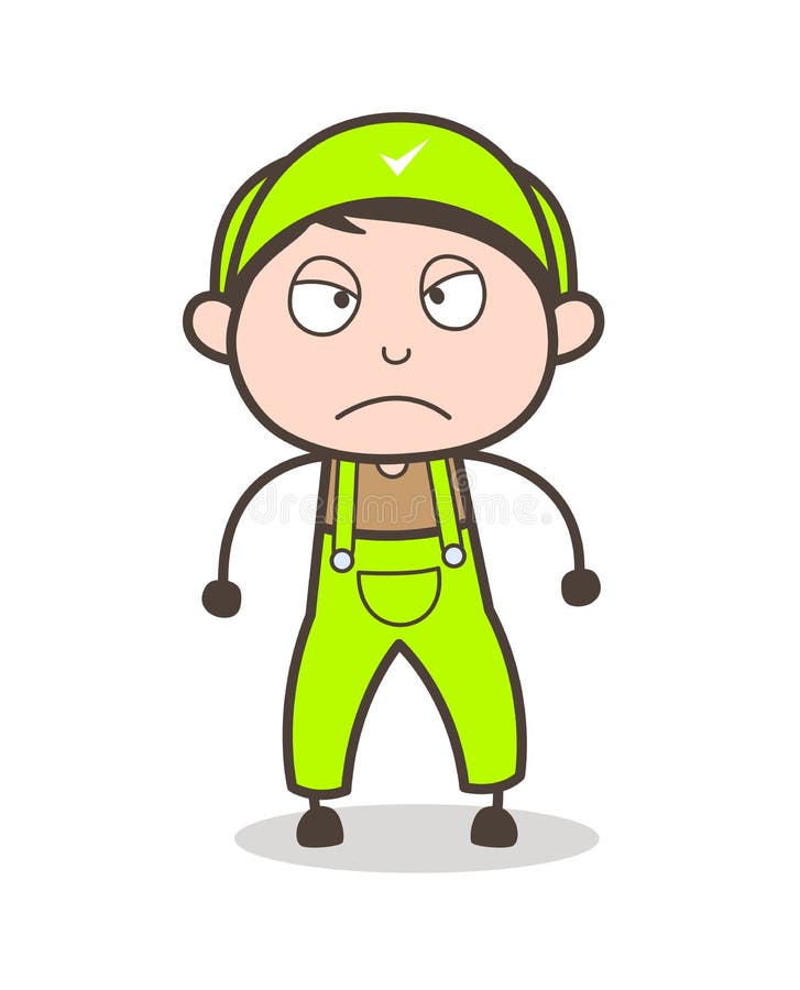 Aggressive Young Boy Cartoon Stock Illustration - Illustration of ...