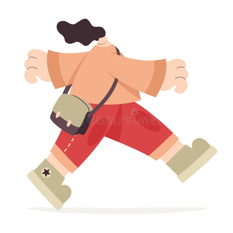 Cartoon Kid Walking on Stairs Stock Illustration - Illustration of ...