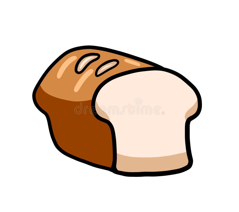 A Cartoon Yummy Looking Bread Stock Illustration - Illustration of icon ...