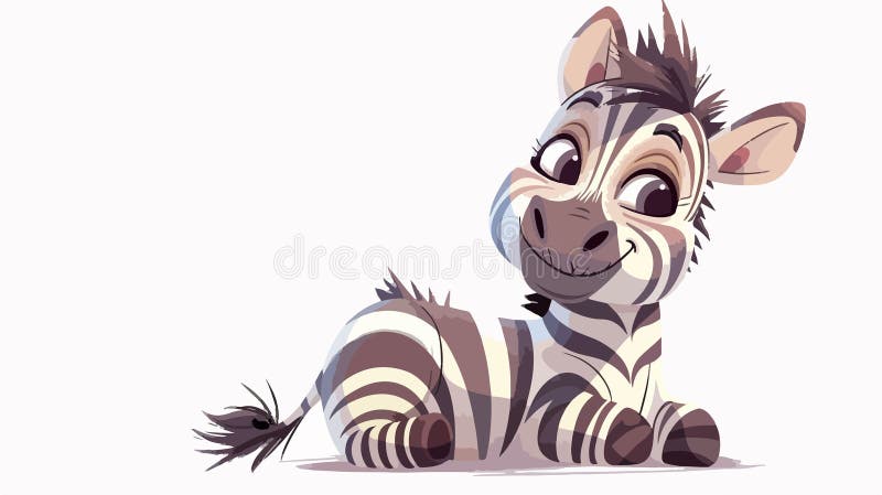 Cartoon Zebra Animation Vector Illustration for Creative Designs and ...