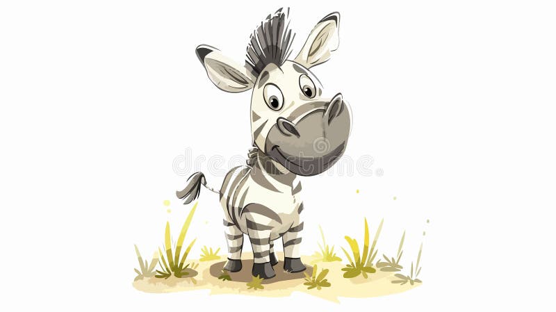 Cartoon Zebra Animation Vector Illustration for Creative Designs and ...