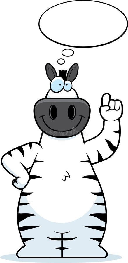 Cartoon Zebra Thinking stock vector. Illustration of idea - 47474422