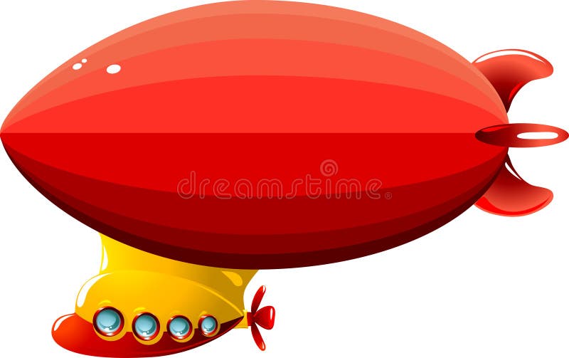 Cartoon zeppelin stock vector. Illustration of blimp - 16366076