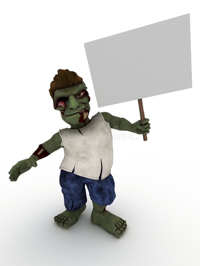 Cartoon Zombie Character stock illustration. Illustration of bite ...