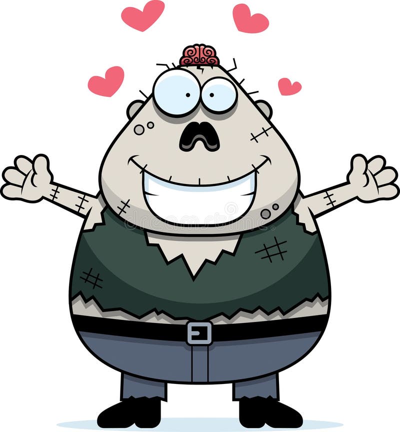 Cartoon Zombie Hug stock vector. Illustration of affection - 47715002