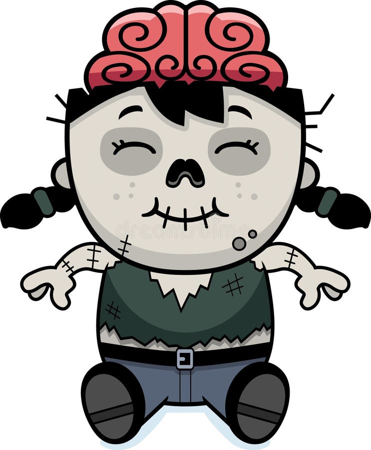 Cartoon Zombie Sitting stock vector. Illustration of undead - 47527452