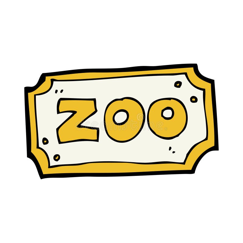 Cartoon zoo sign stock vector. Illustration of simple - 37014509