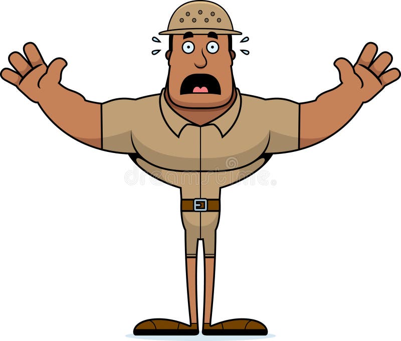 Scared Explorer stock vector. Illustration of safari - 14517254