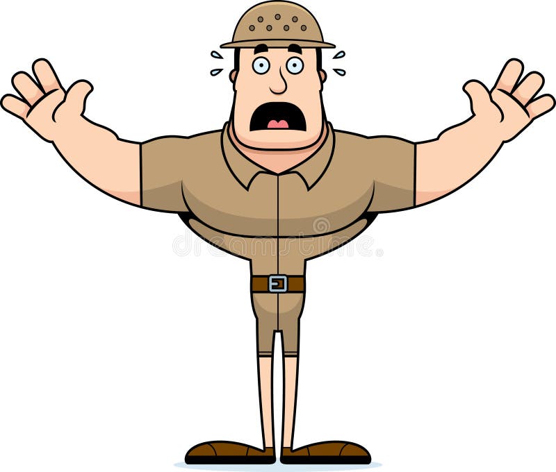 Scared Explorer stock vector. Illustration of safari - 14517254