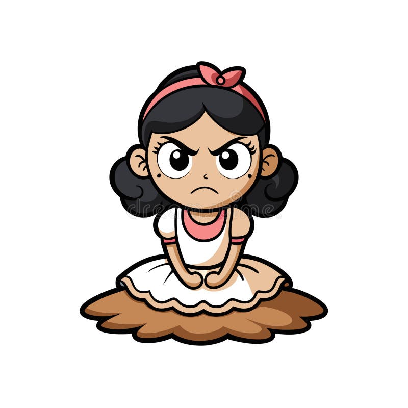 Cartoonish Girl in Reflection Stock Image - Illustration of feminine ...