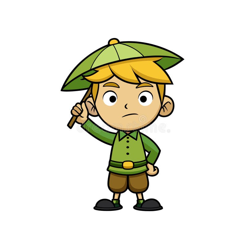 Cartoonish Boy Saluting Illustration Stock Image - Illustration of ...