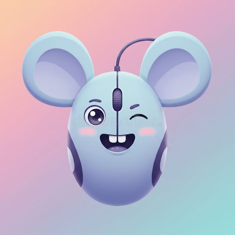Cartoonish Mouse Shaped Computer Accessory Stock Illustrations – 1 ...