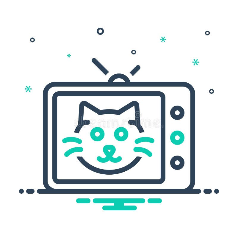 Mix Icon for Cartoons, Tv and Broadcasting Stock Illustration ...