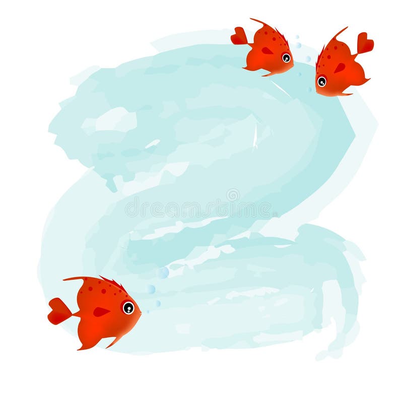 Red fishes stock vector. Illustration of aquarium, summer - 30305370
