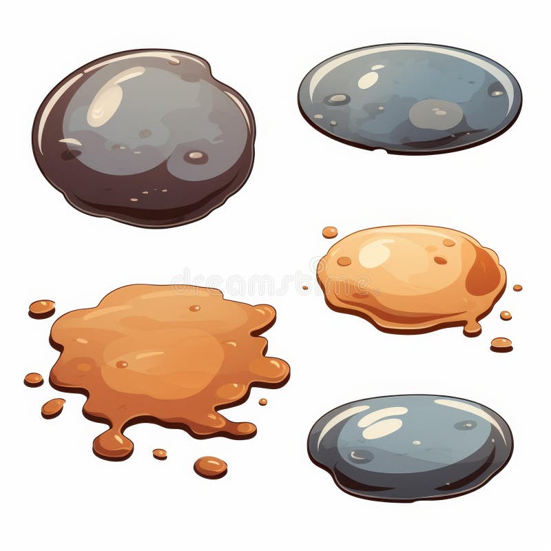 Cartoonstyle Vector Puddle, Isolated on a White Background, Ai ...