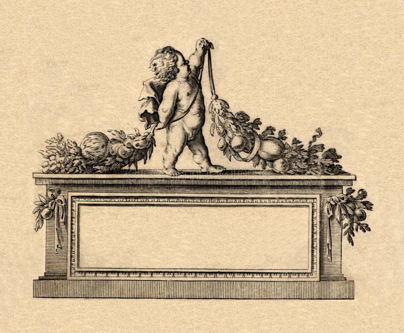 Cartouche stock photo. Image of ancient, branch, linen - 11174490