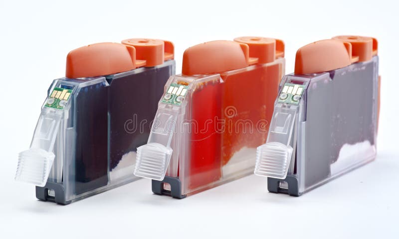 Cartouches d'encre photo stock. Image du bleu, cyan, jaune - 22339542